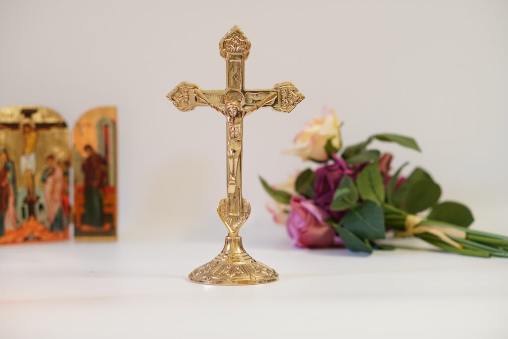 Standing Crucifix brass – Table Altar Blessing Crucifix a perfect ...
